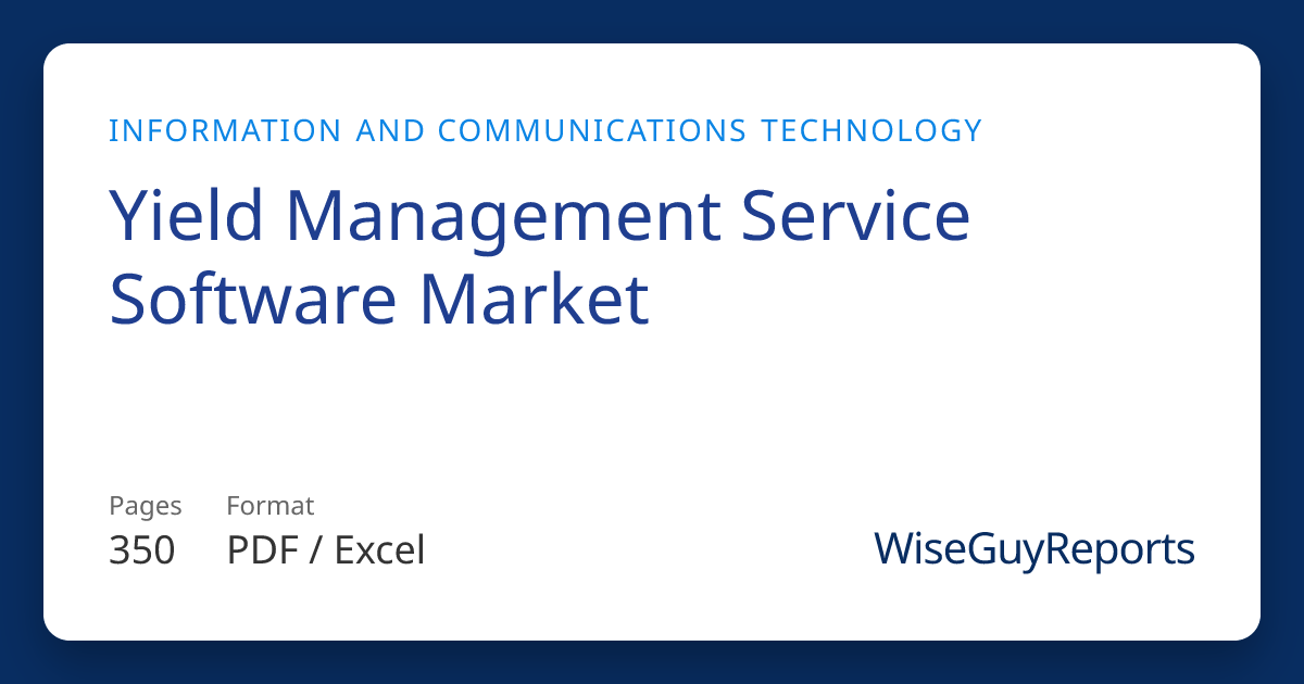 Wachstumsaussichten für den Markt für Yield-Management-Se ...